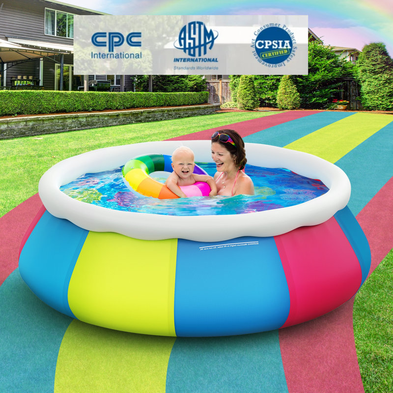 MANLAY EVA JOY 2.5' x 10' PVC Inflatable Pool | Wayfair